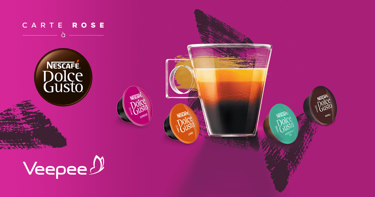 Carte rose à Nescafé