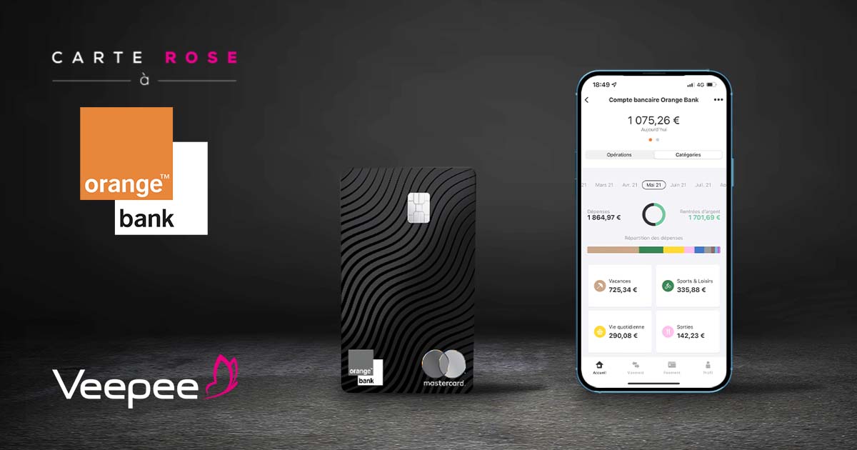 Carte rose à Orange Bank